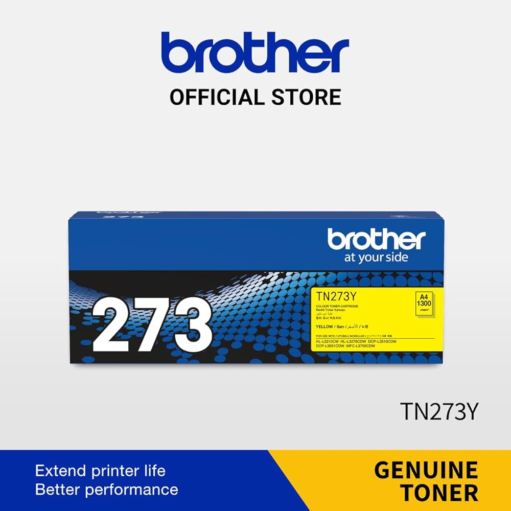 Brother Genuine TN273Y Yellow Ink Printer Toner Cartridge – Cloud Box ...
