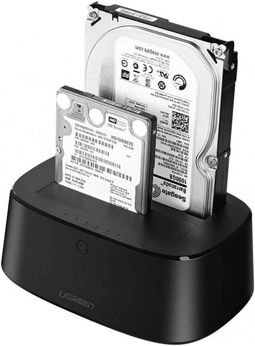 UGREEN 50857 USB 3.0 to SATA Dual-Bay Hard Drive Duplicator/Cloner EU ...